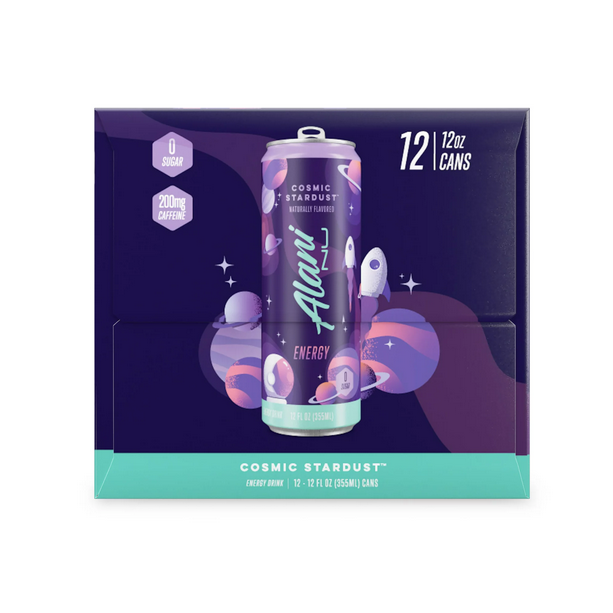 Alani Nu Sugar-Free Energy Drink, Cosmic Stardust, 12 oz Cans (Pack of ...