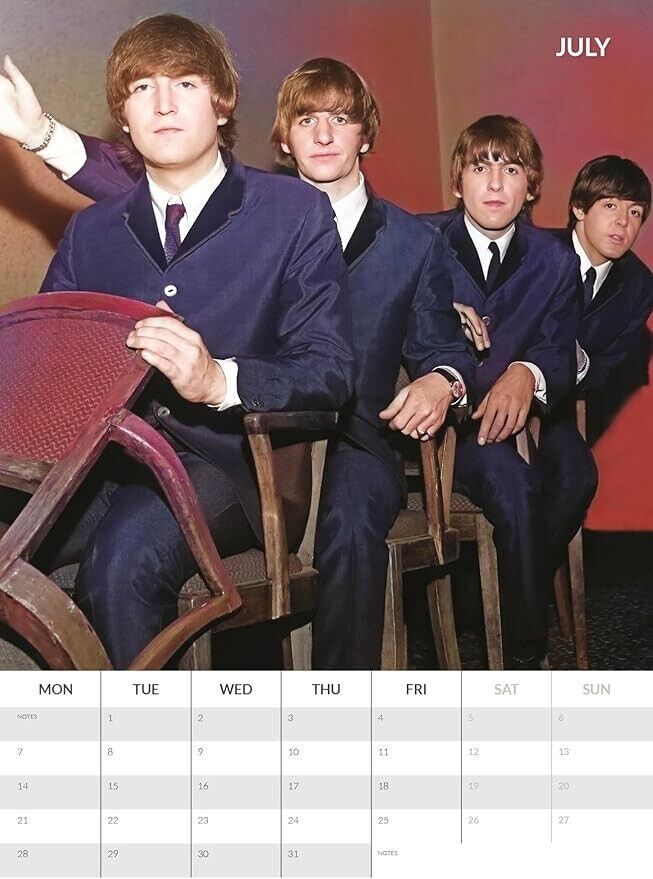 The Fab Four A3 Calendar 2025 - Entertainment - Month To View - Calendars