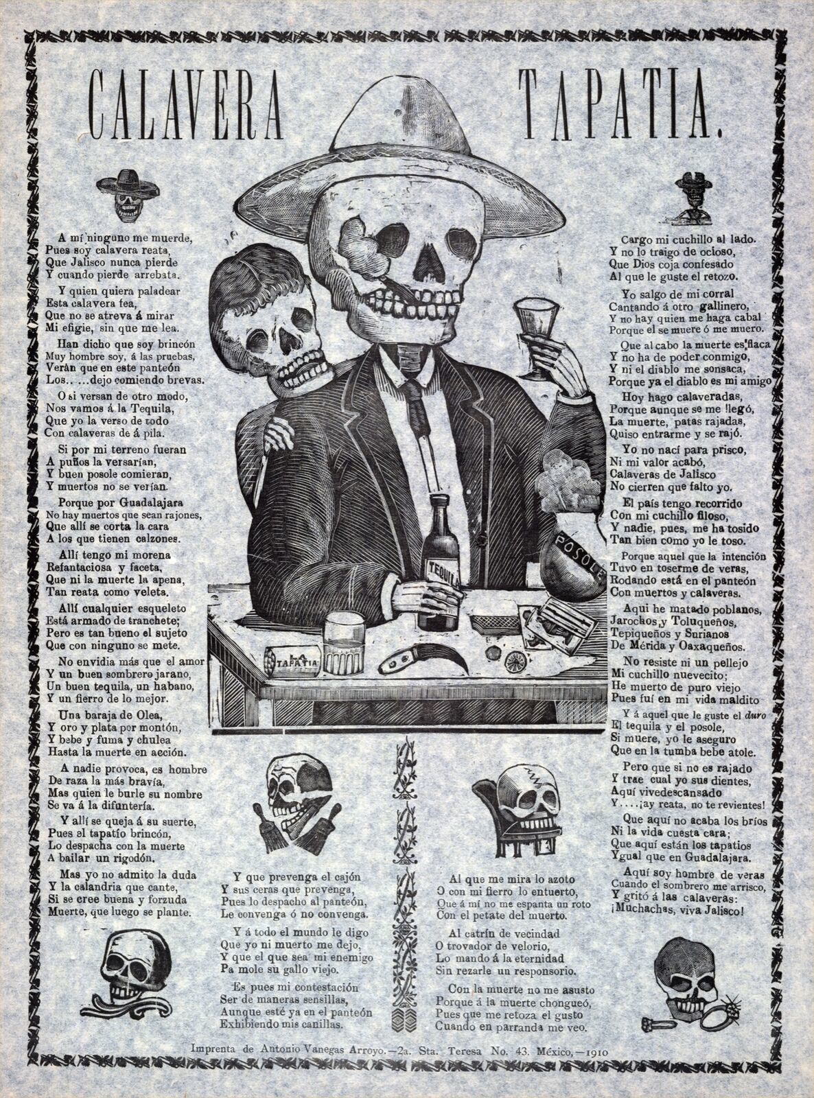 Wall Decor Poster.Home Room art dorm design.Mexican Calavera.Spanish ...