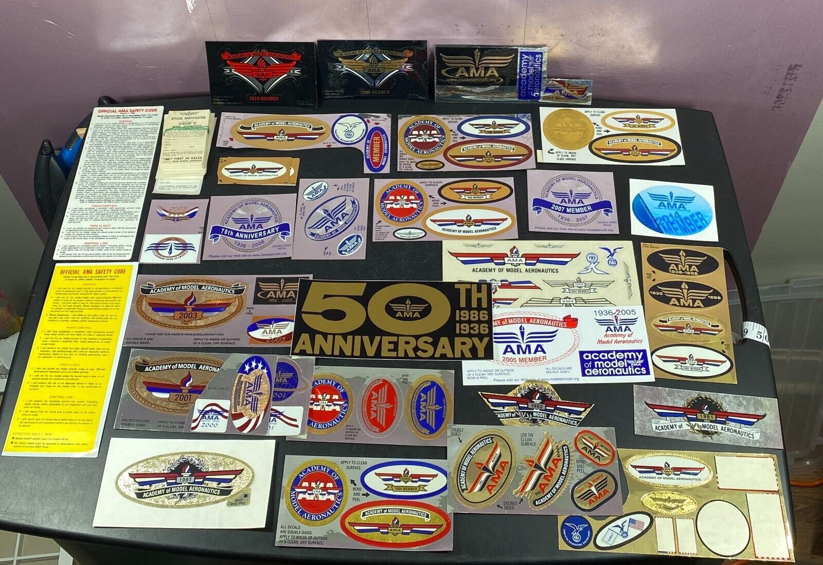 VINTAGE AMA ACADEMY OF MODEL AERONAUTICS Decals Stickers 1981-2014 ...
