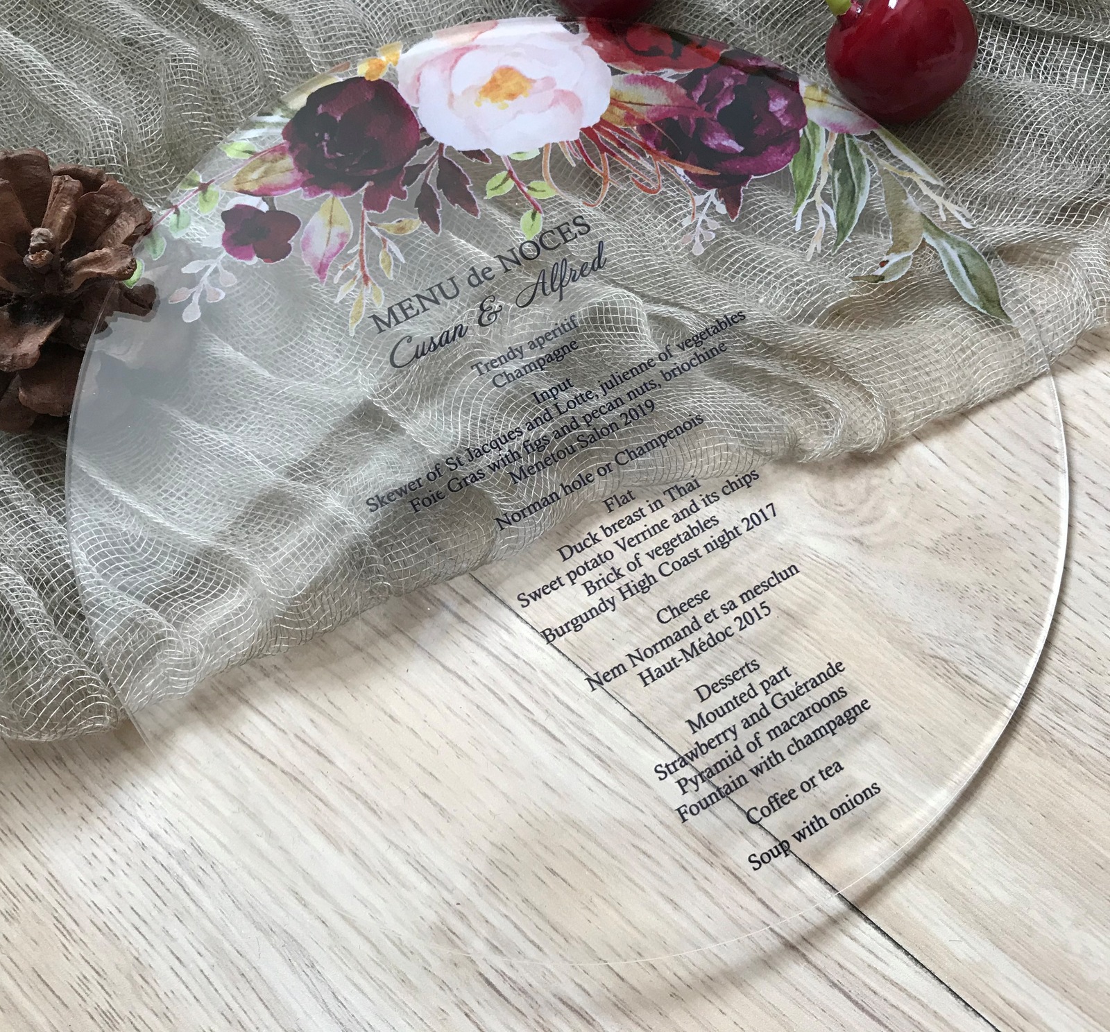 10pcs Round Acrylic Wedding Invitaitons,Custom Invitation Cards ...