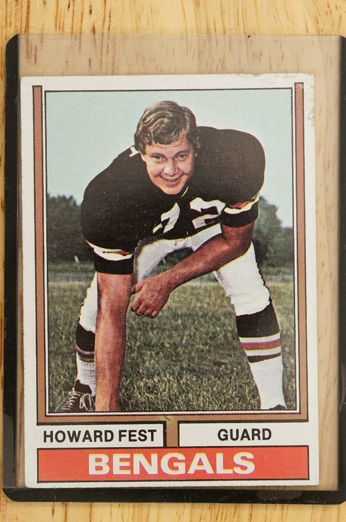 Vintage FOOTBALL Trading Card 1974 Topps #373 HOWARD FEST Bengals ...