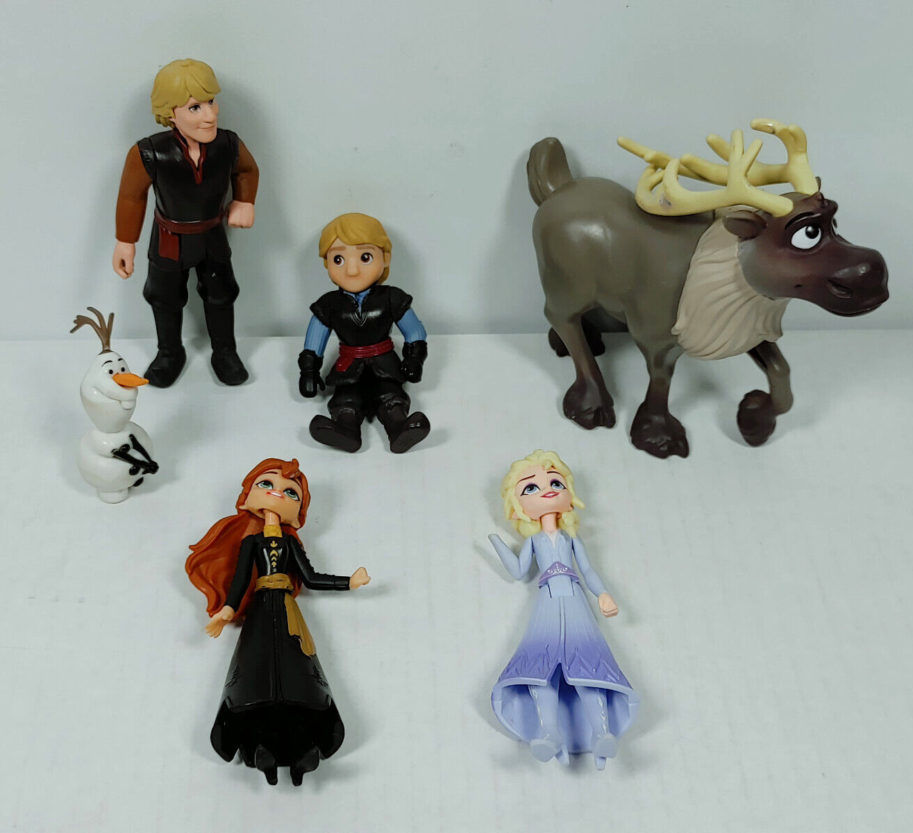 Disney Frozen Figure Lot Elsa Sven Kristoff Anna Olaf ELSA MISSING A ...