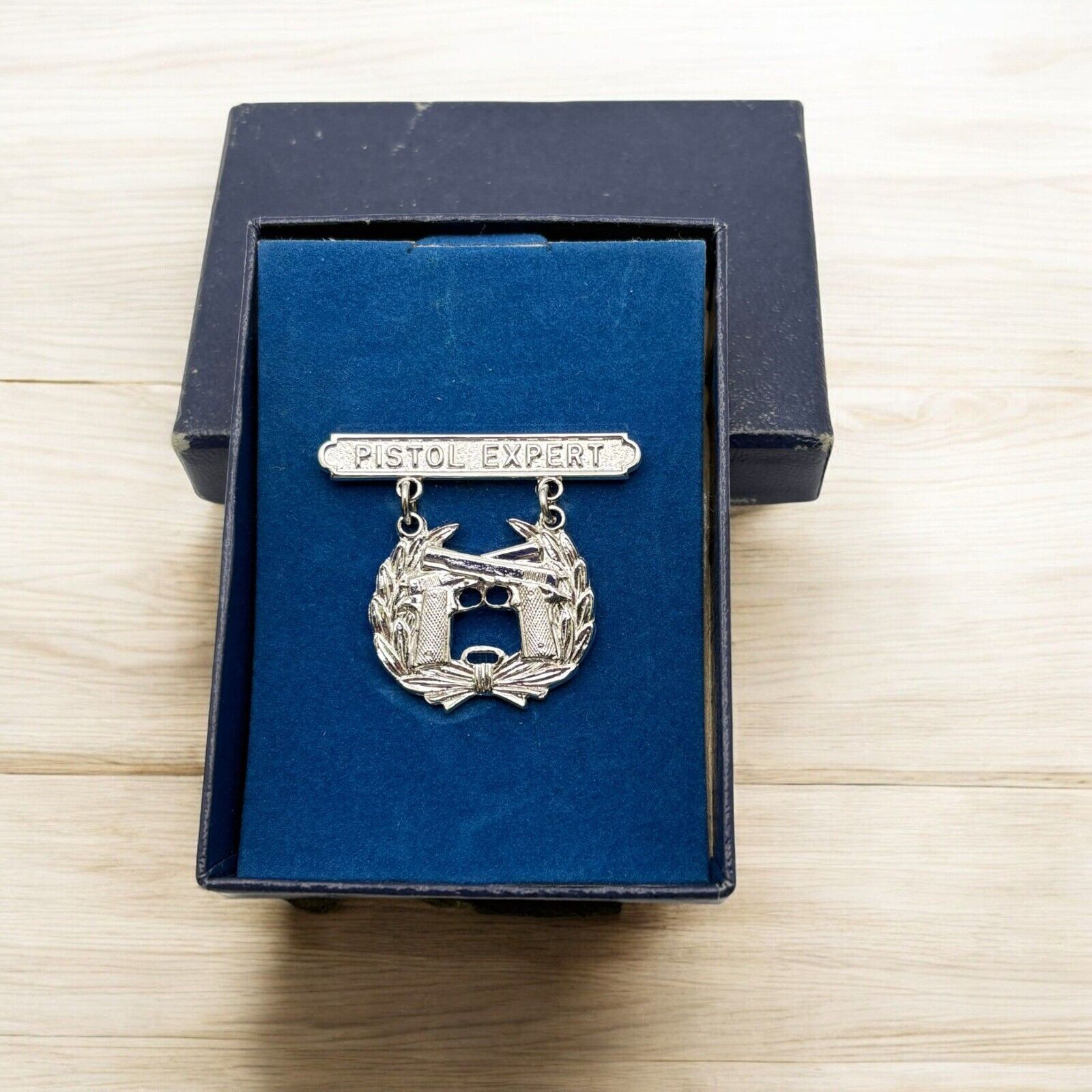 Vintage USMC Pistol Expert Qualification Badge With Original Box 1960s ...