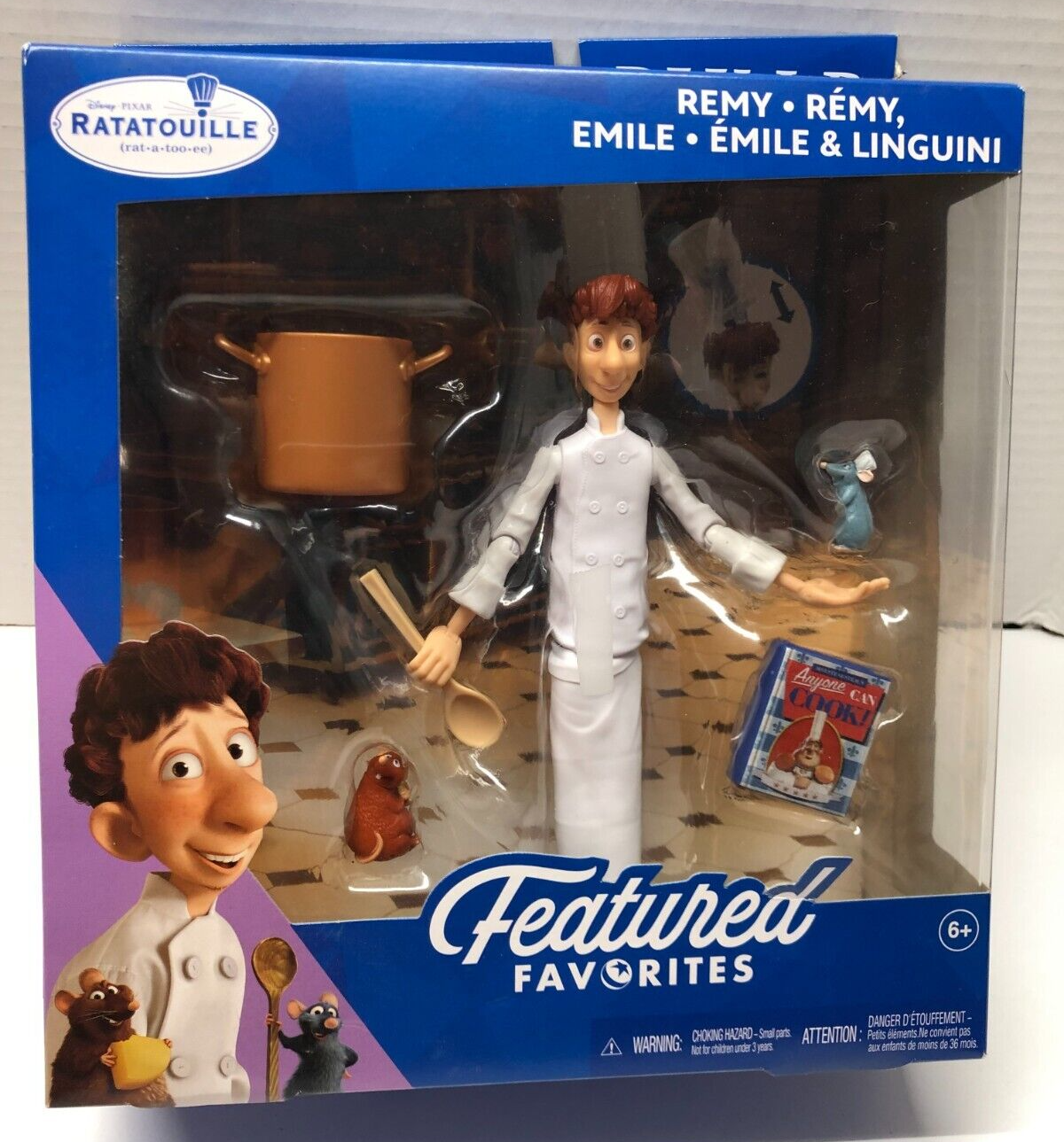 MATTEL Disney Pixar RATATOUILLE Remy Emile Linguini CHEF Playset ...