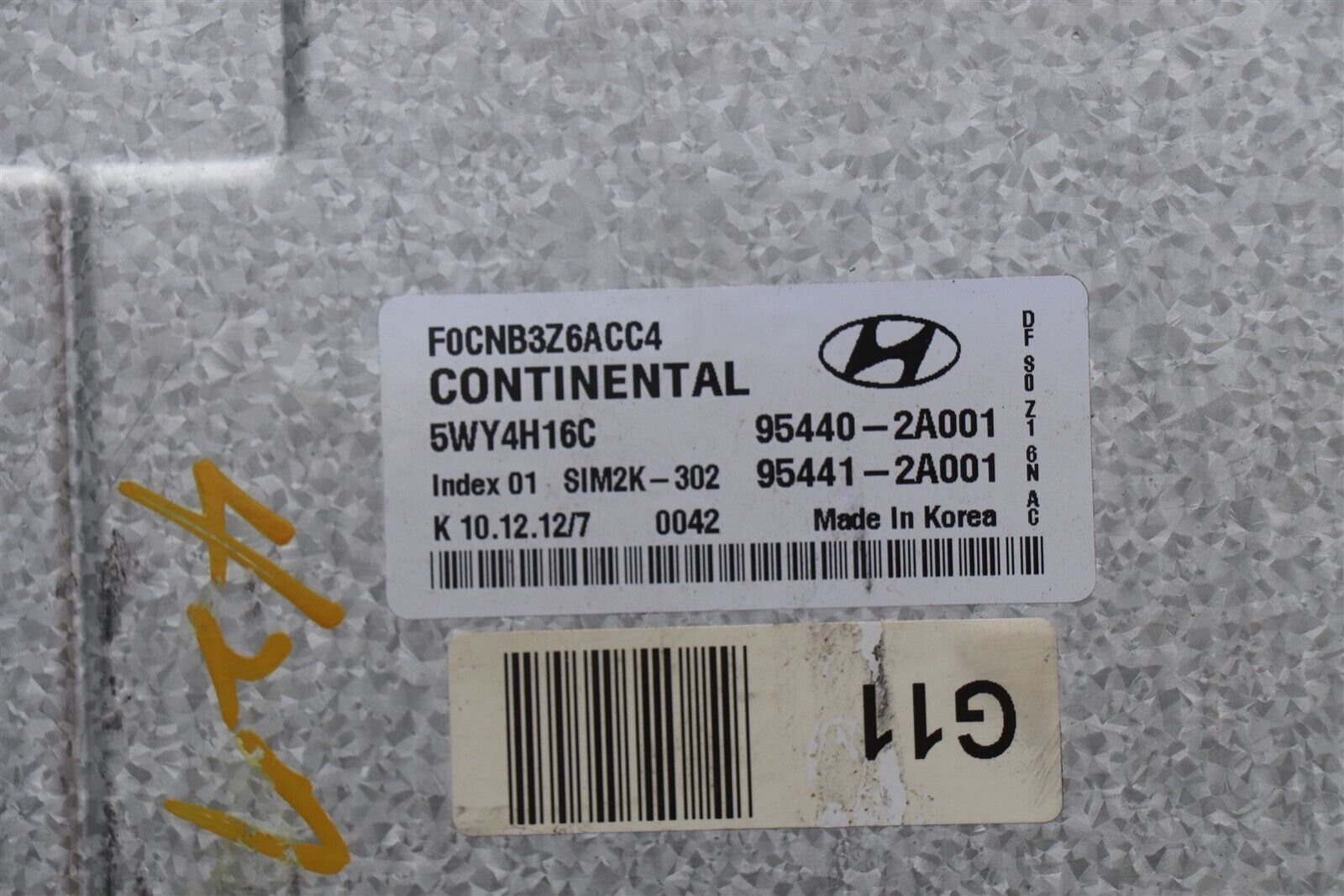 Hyundai TCU TCM Trans Transmission Control Module Unit 95440-2A001 ...