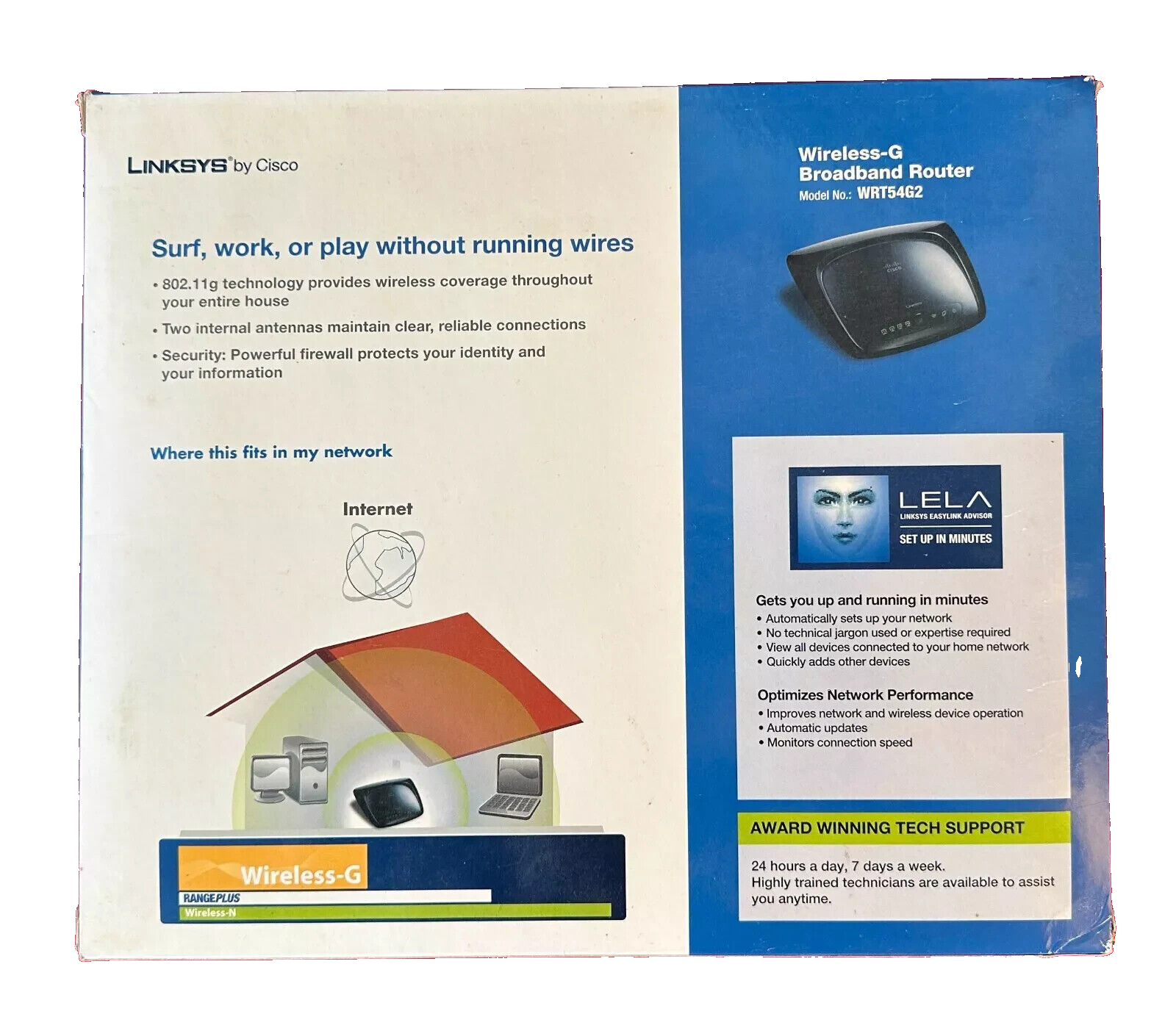 Linksys DIR-890L/R 54 Mbps 4-Port 10/100 Wireless G Router (WRT54G2 ...