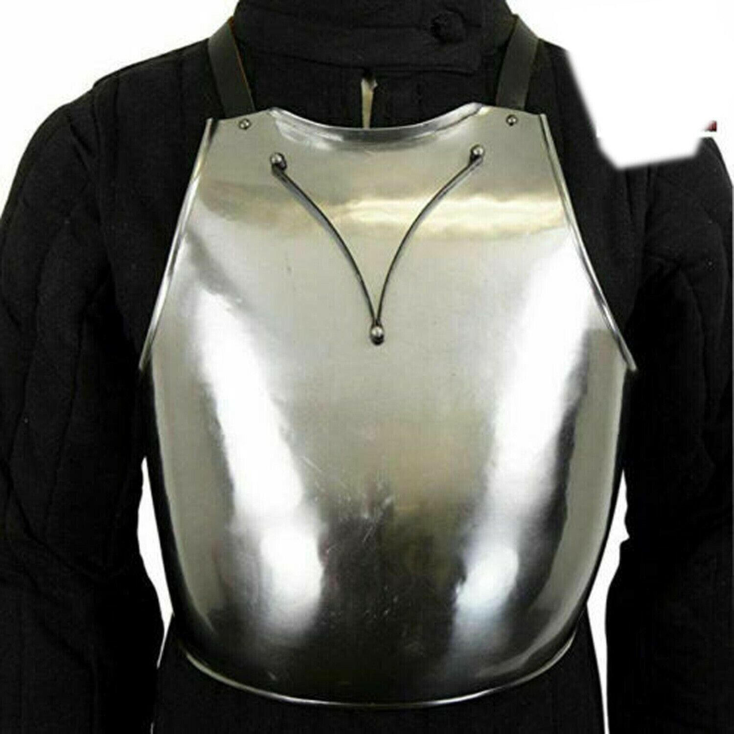 Medieval chest Globose Breastplate 18 Gauge Steel Armor Silver item ...