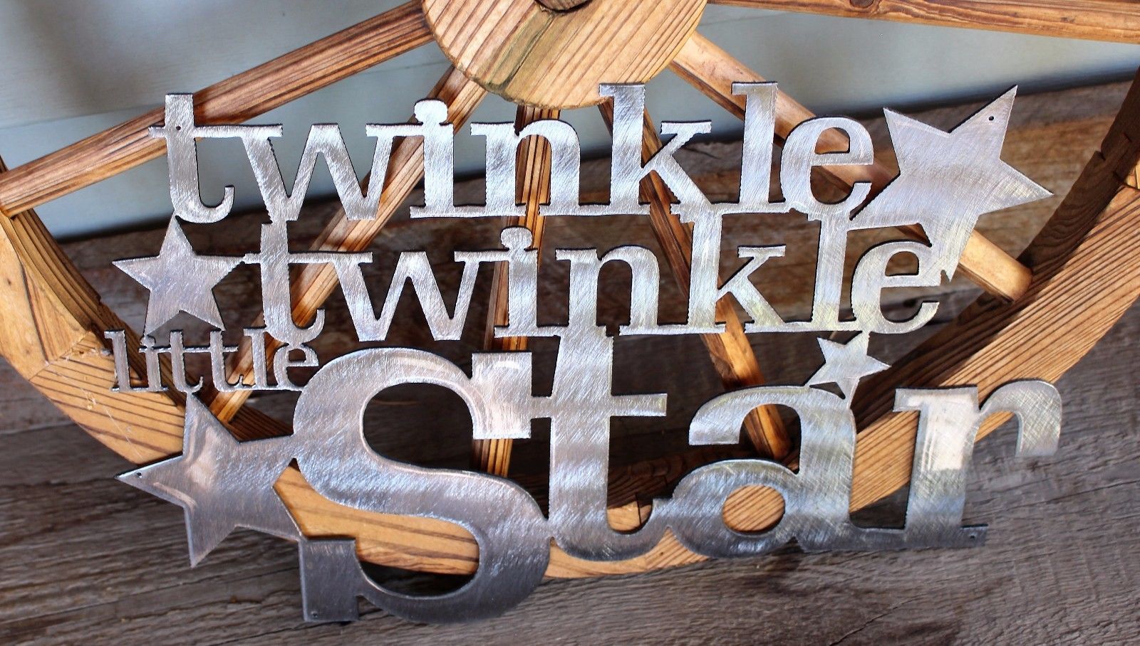 Twinkle Twinkle Little Star Metal Wall Art Decor 17" x 12" - Sculptures ...