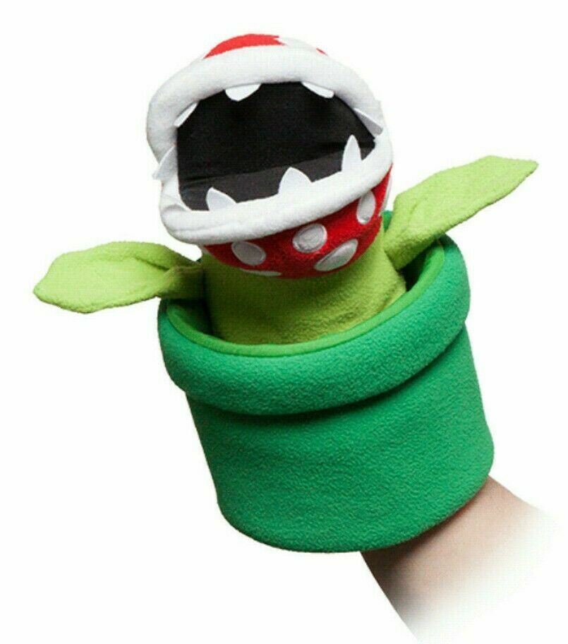 Super Mario Bros Piranha Plant Hand Puppet 12" Plush New w/ Tag ...