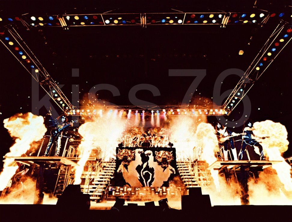 KISS Band 24 x 32 Alive II Alternate Version Full Stage Shot Custom ...