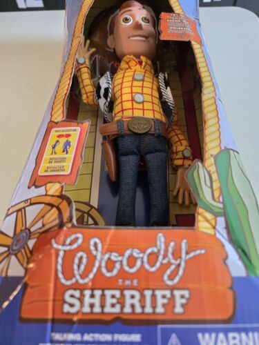 NEW Disney Store Pixar Toy Story Sheriff Woody Doll Action Figure 15 ...