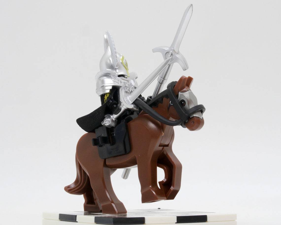 2pcs Gondor Fountain Guard Cavalry LOTR Custom Minifigure Toys ...