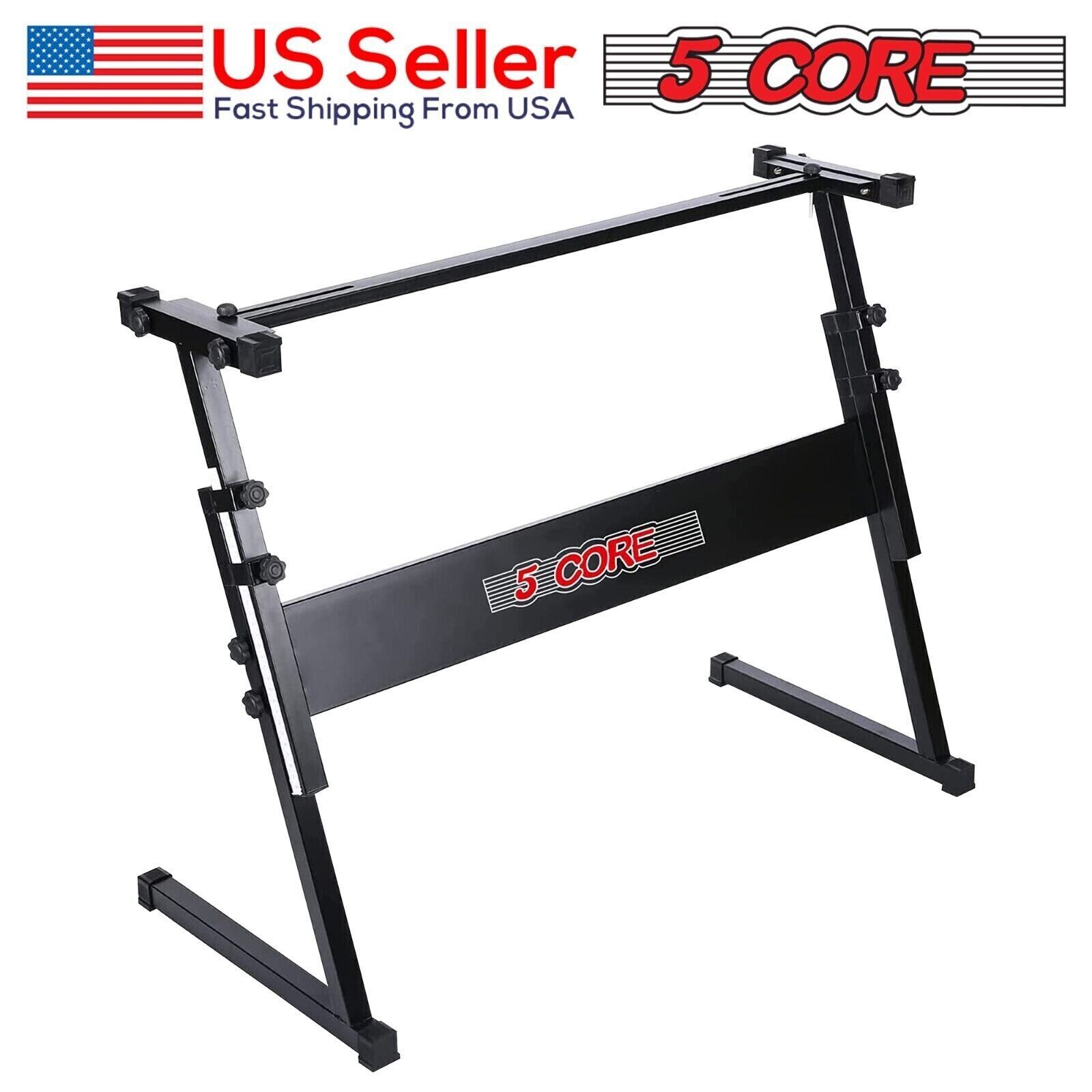 5 Core Piano Keyboard Z-Style Stand Electronic Organ Rack Folding Adjustable - Keyboard Stands
