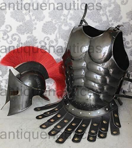 Medieval MUSCLES JACKET With Spartan Helmet Armor Costume Chest Armor ...