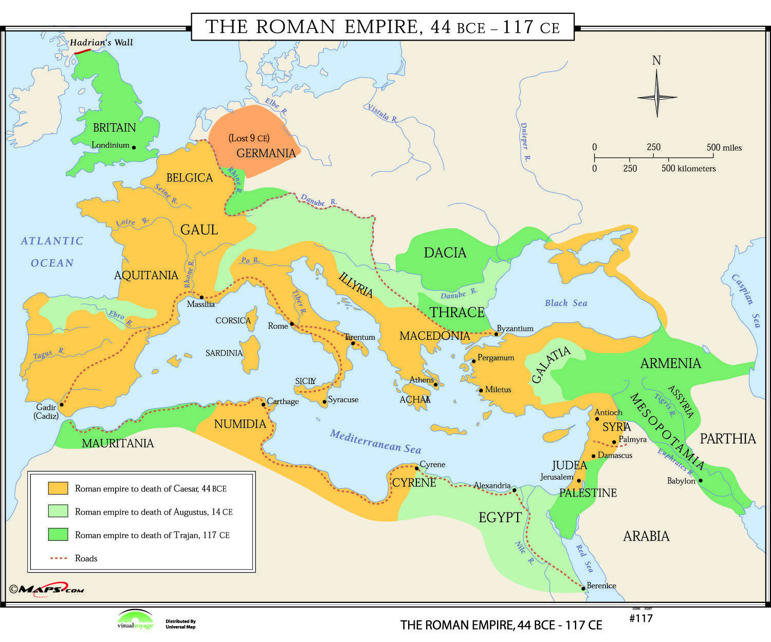 117 The Roman Empire, 44 BCE-117 CE - Maps & Atlases
