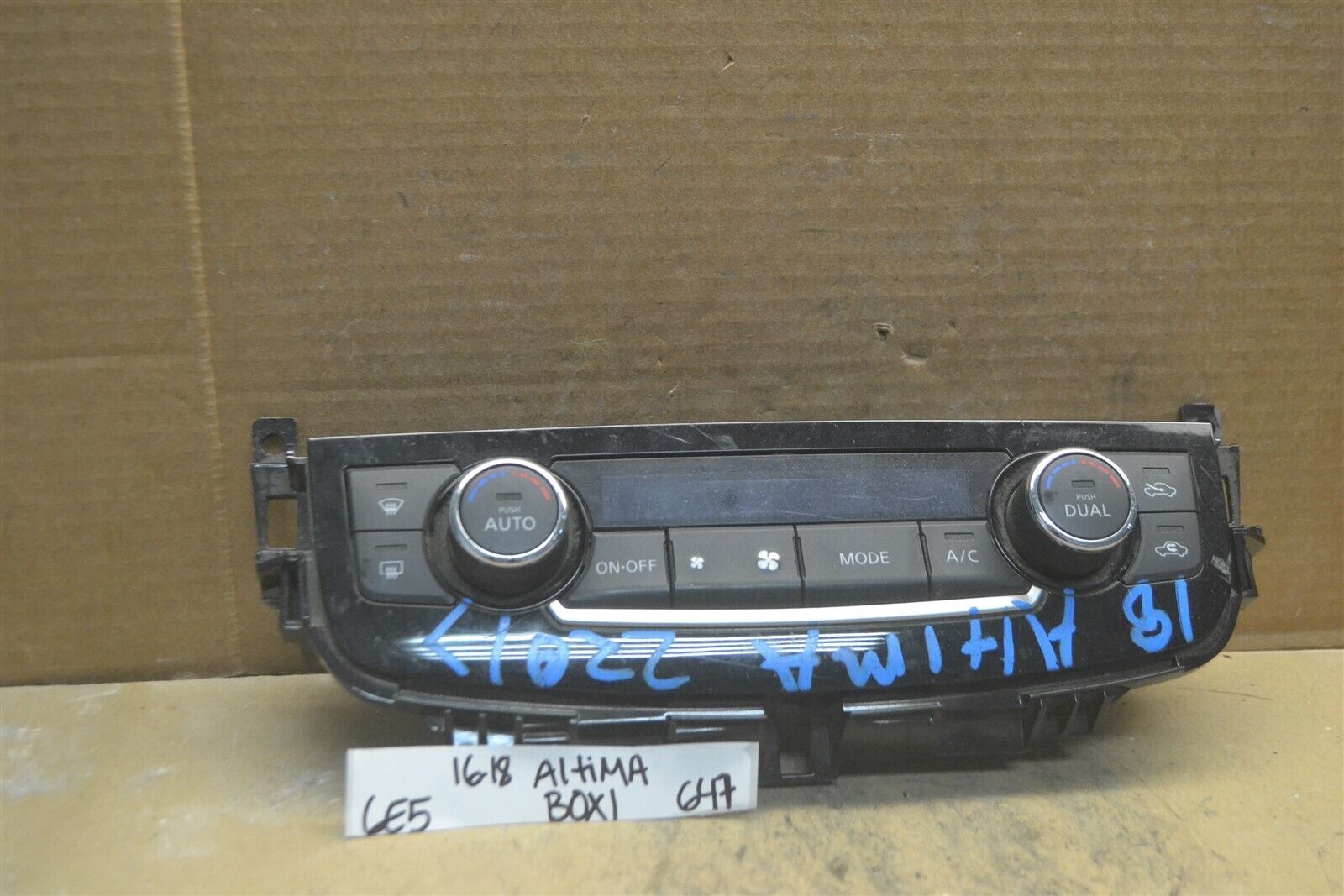 2018 Nissan Altima Temperature AC Climate 275009HU0A Control 647-6E5 ...