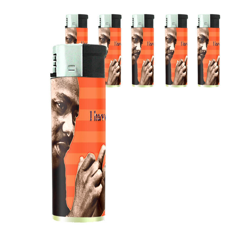 Martin Luther King Jr. D9 Set of 5 Electronic Butane Lighter - Tobacciana