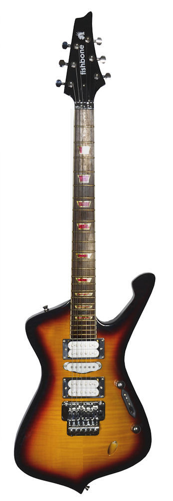 Fishbone Guitar CUSTOM ICE with FLOYD electric solid body - Electric ...