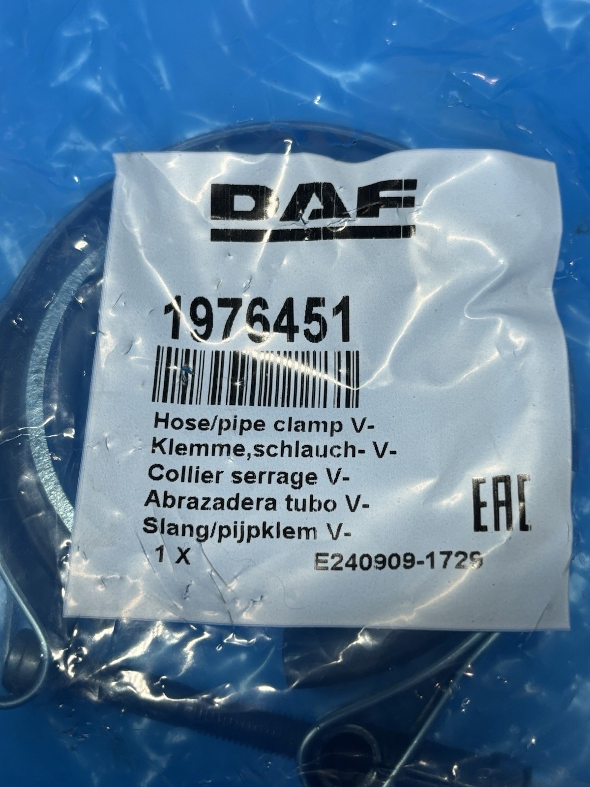 1976451 DAF Paccar Kenworth EGR Hose/pipe Clamp 1976451PE - Hangers ...