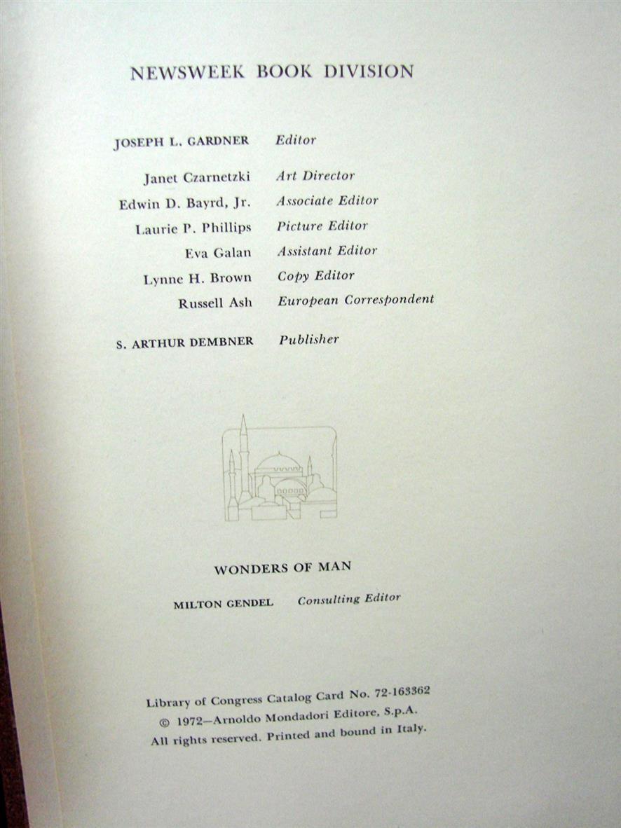 Hagia Sophia Wonders of Man by Lord Kinross, - Books