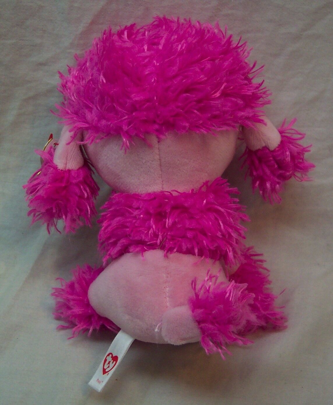 TY Beanie Boos BIG EYED PINK PATSY THE POODLE 6" Plush STUFFED ANIMAL ...