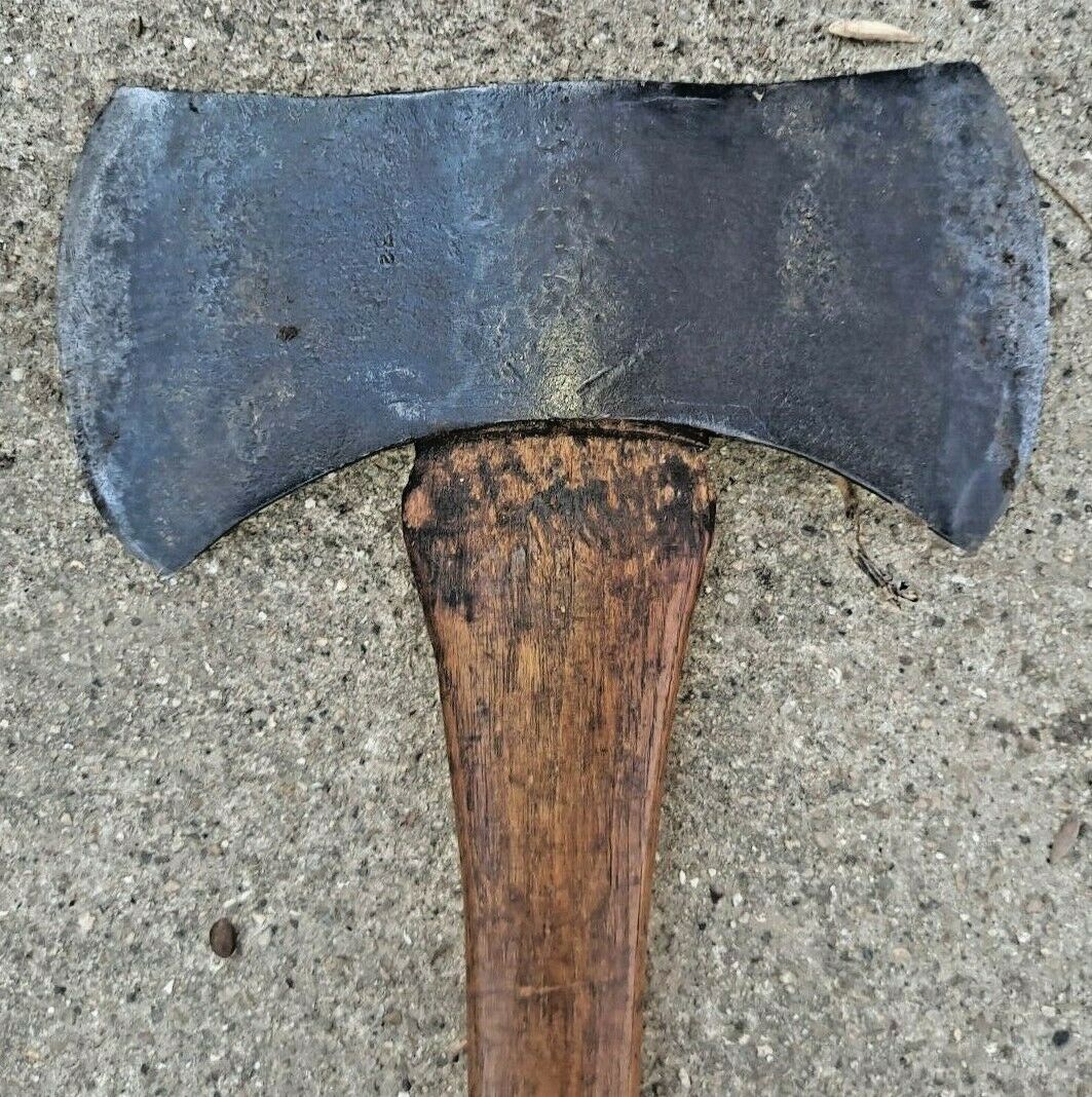 Vintage Zenith Marshall Wells "Star" Double Bit Falling Axe W/ handle ...