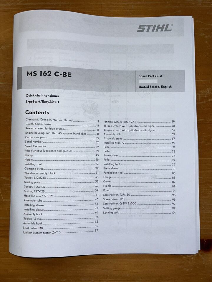 MS162 MS 162 STIHL Chainsaw Illustrated and 49 similar items
