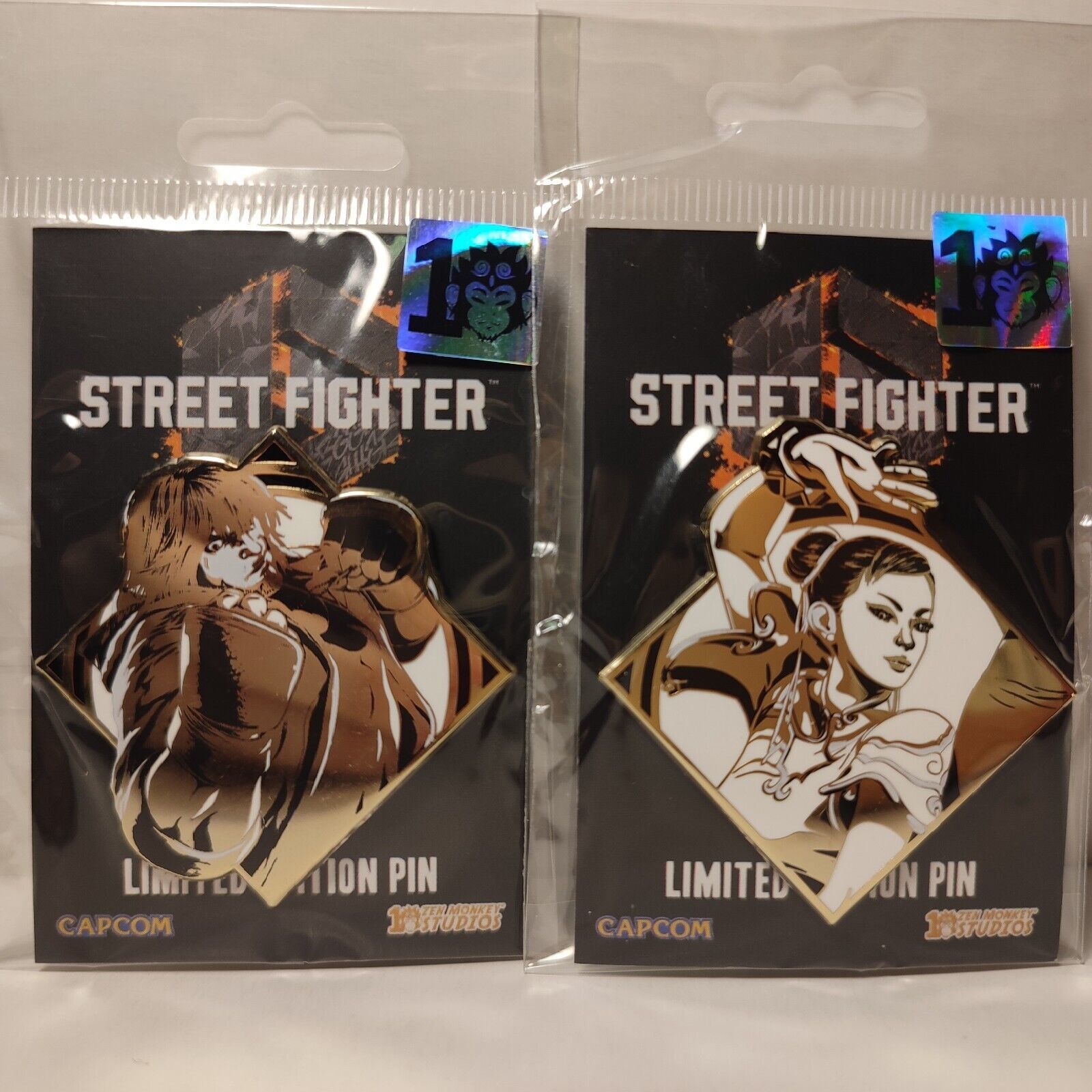 Street Fighter Chun Li And Ken Limited Edition Enamel Pins Set - Pins ...
