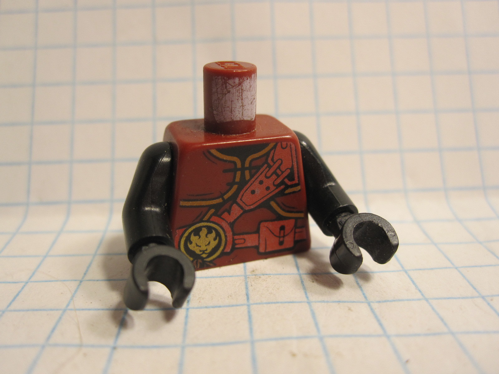 Lego part #973pb2608c01: D. Red Torso- Ninjago Armor w/ Straps, & Fire ...
