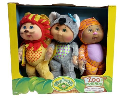 Cabbage Patch Kids Zoo Friends Collectible Cuties Dolls 3 Pack - Dolls ...