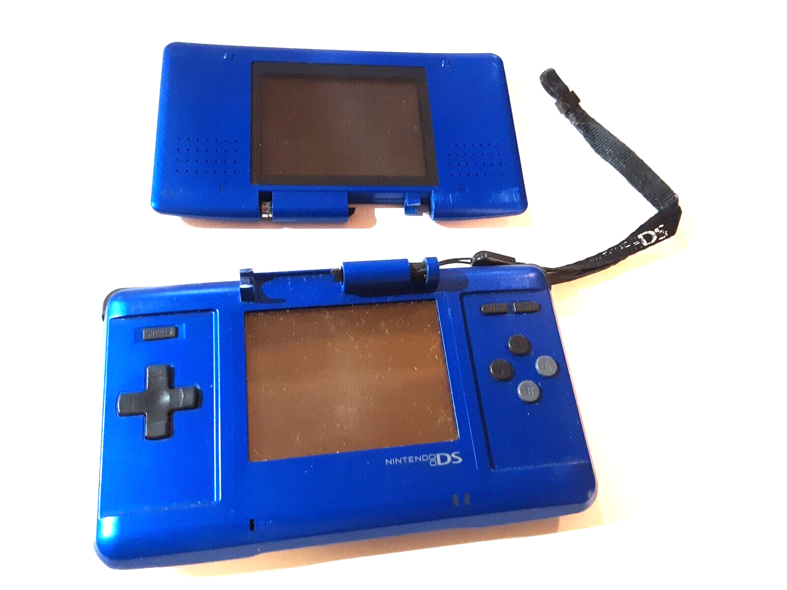 Nintendo DS Electric Blue Game Console NTR-001 Broken off Hinge - Video ...
