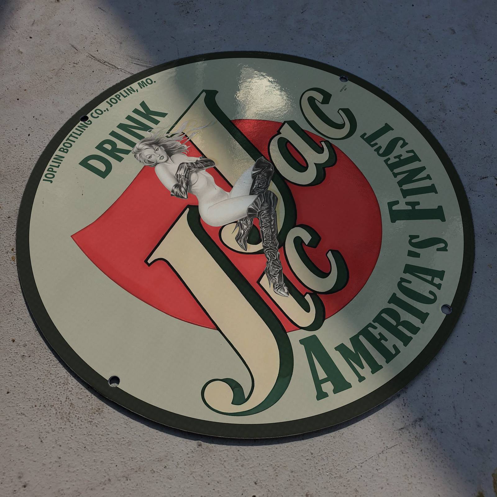 1964 Vintage Style Jic-Jac Soda Joplin Bottling Co Fantasy Porcelain ...