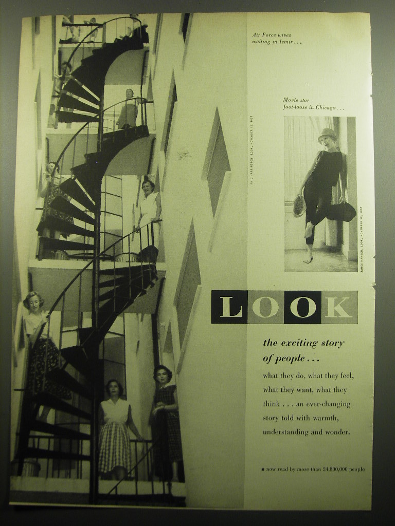 1957 Look Magazine Ad - Look the exciting story of people - 1980-89