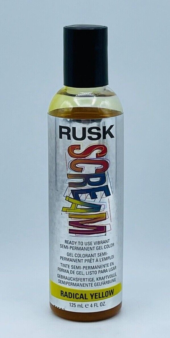 Rusk Scream Radical Yellow Semi-Permanent Gel Color 4 oz Free Shipping ...