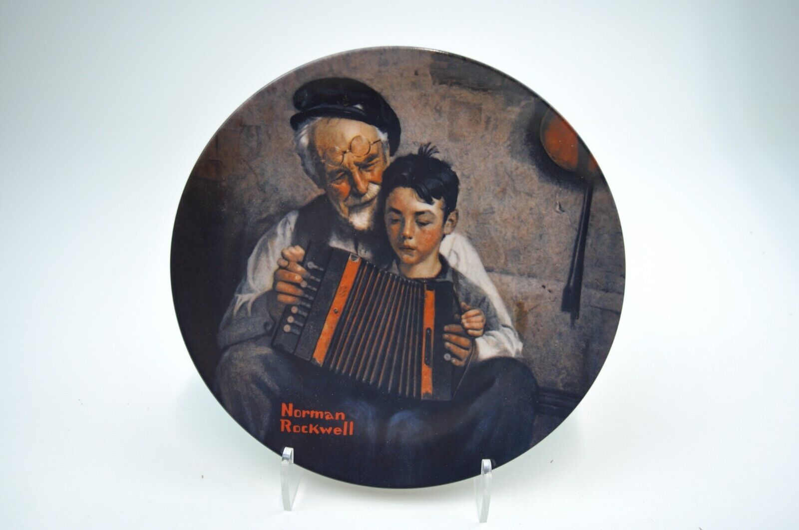 Edwin M. Knowles Norman Rockwell Decorative Plate 1981 The Music Maker ...