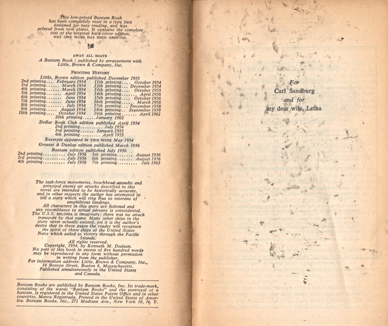 Away All Boats By Kenneth Dodson, Paperback Book - Books