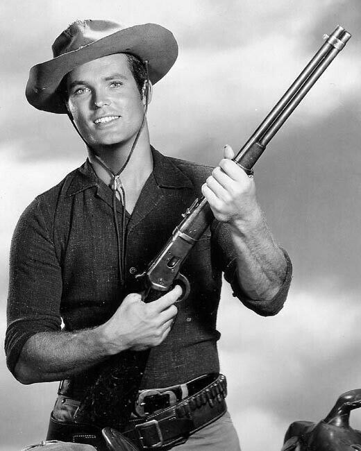 Ty Hardin as Bronco Layne ready for action with his rifle 24x36 Poster ...