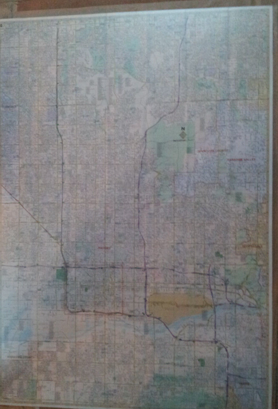 Phoenix AZ Laminated Wall Map (K) - Maps & Atlases