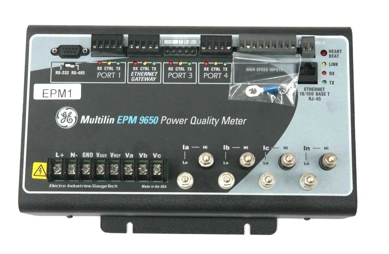 GENERAL ELECTRIC MULTILIN EPM 9650 POWER QUALITY METER PL96500A0B10000 ...