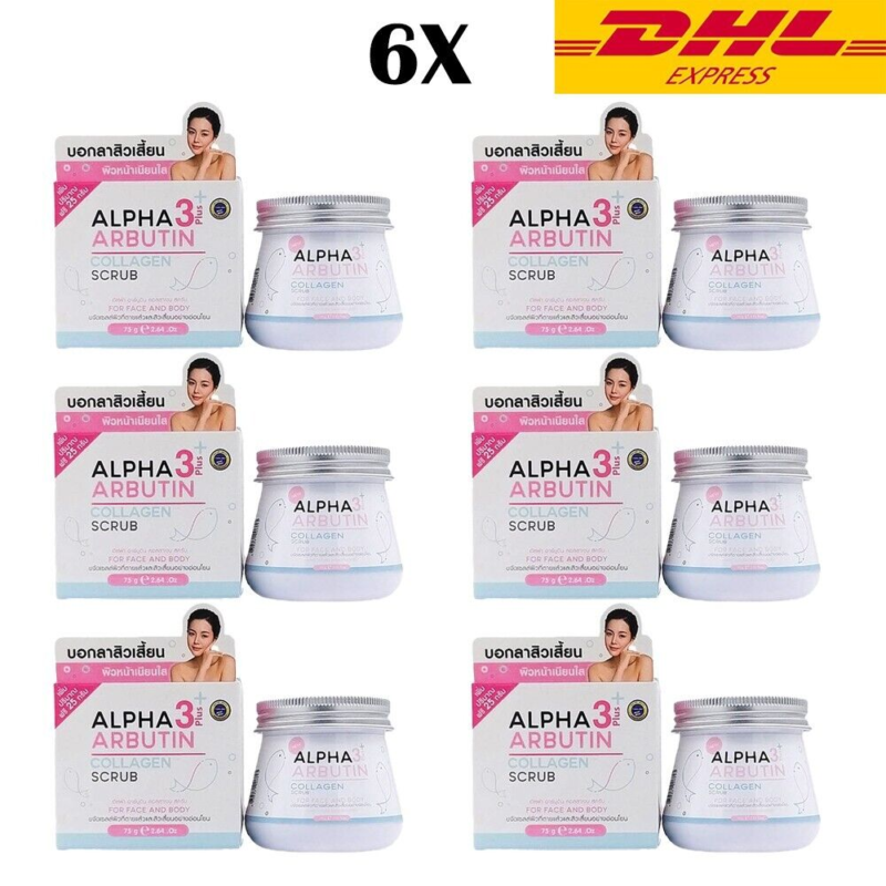 6X Precious Skin Thailand Alpha Ar-Butin 3+ Collagen Cream Scrub Acne ...