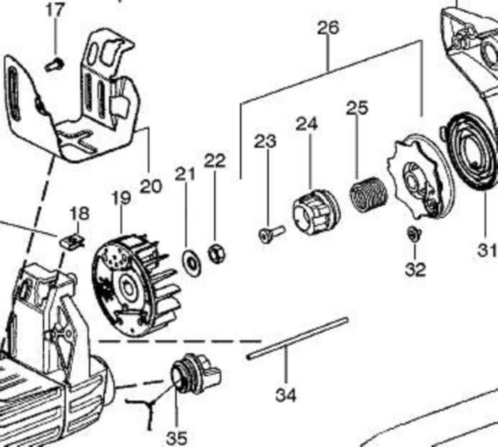 recoil pull start starter spring 530042095 545008013 POULAN Craftsman ...