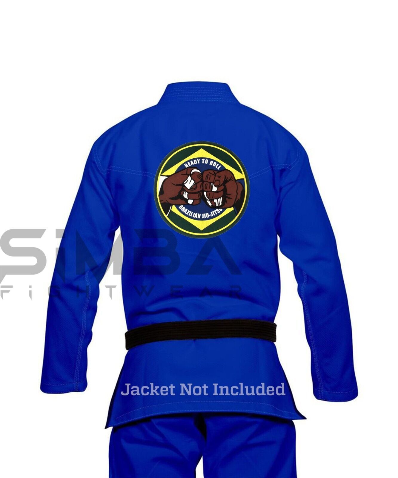10 Inches READY TO ROLL Bjj Embroidery Patch Brazilian Jiujitsu Kimono ...