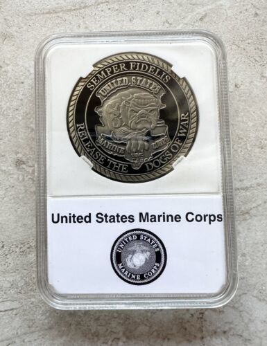 Marine Corps Mad Dog Copper Challenge Coin USMC Semper Fidelis ...