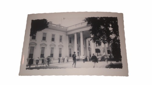 The White House Entrance & Crowd Of People July, 1937 Black & White ...
