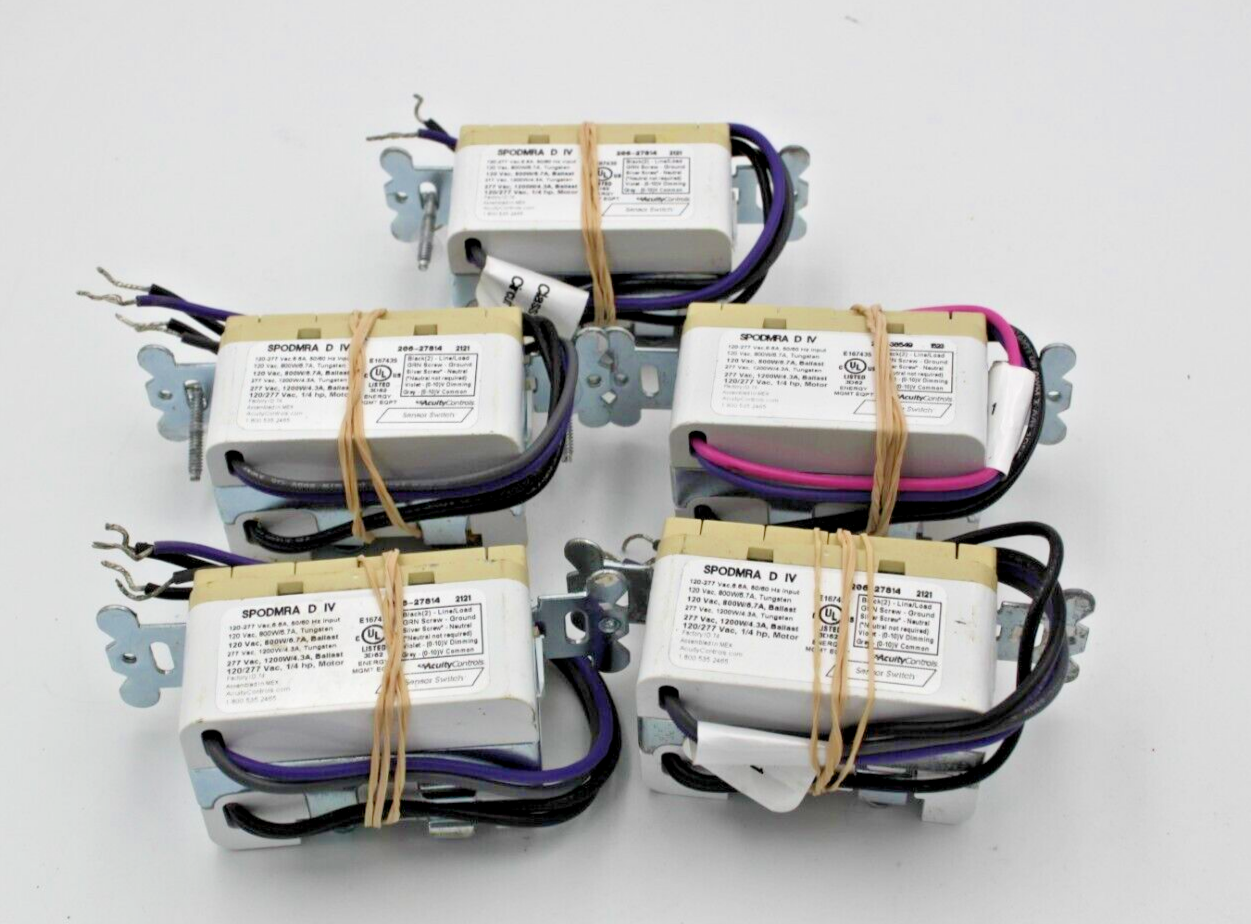 5 - Acuity Controls SPODMRA MWO D IV Single Sensor Switch Ivory #JB13 ...
