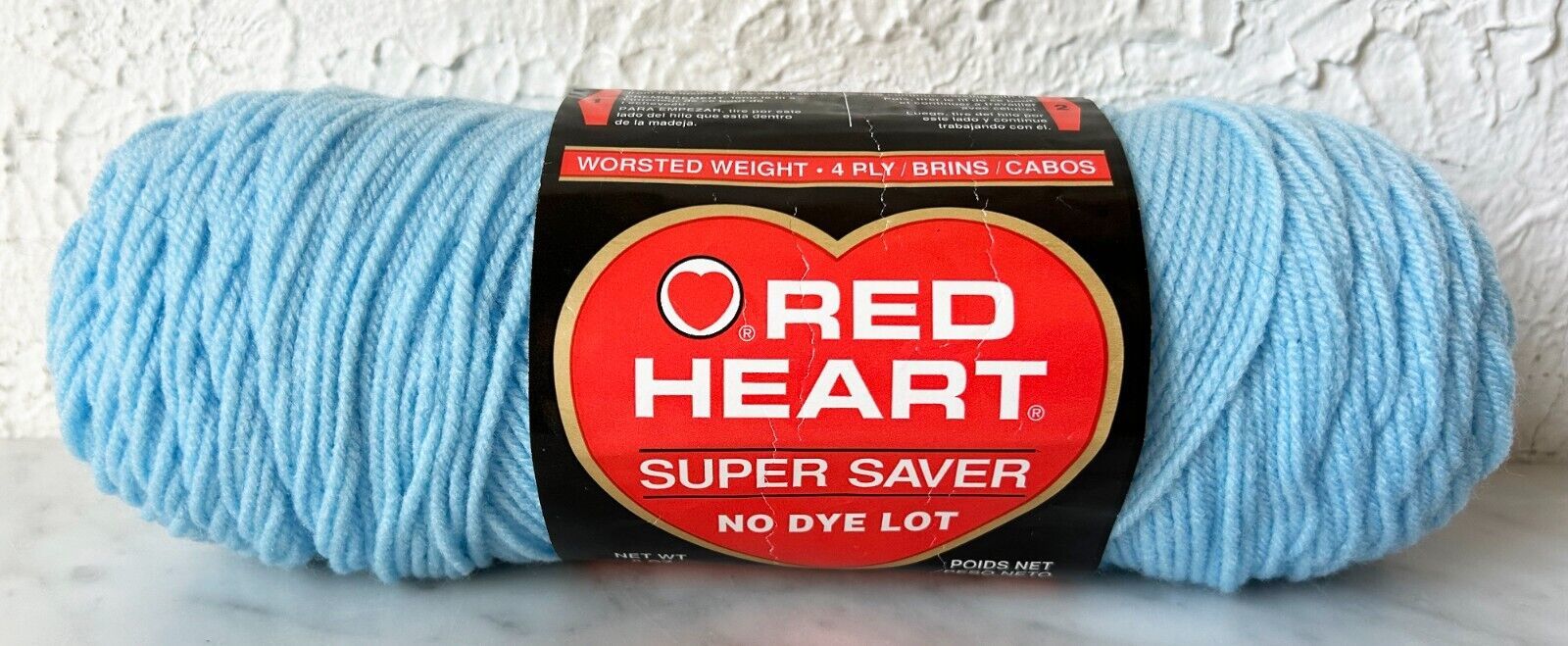Red Heart Super Saver Worsted Weight Yarn - Partial Skein Color Light ...