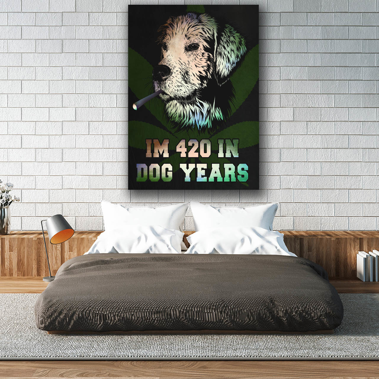420 Dog Years Weed Rasta Happy Birthday Matte/Glossy Poster A0 A1 A2 A3 ...