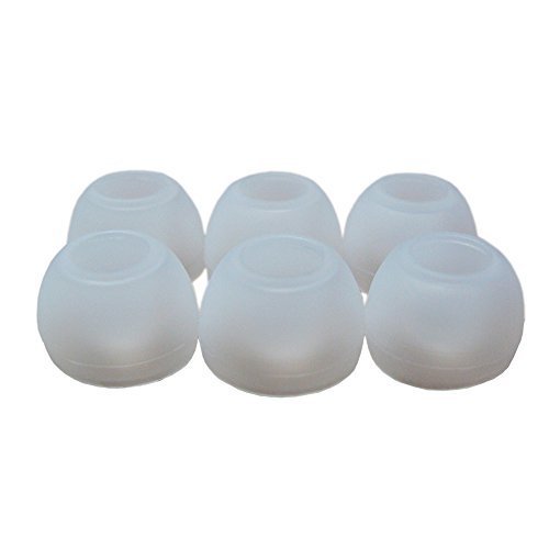 EarPollution Ozone Clear Single Flange Silicone Ear Tips, Small, 6 pcs ...