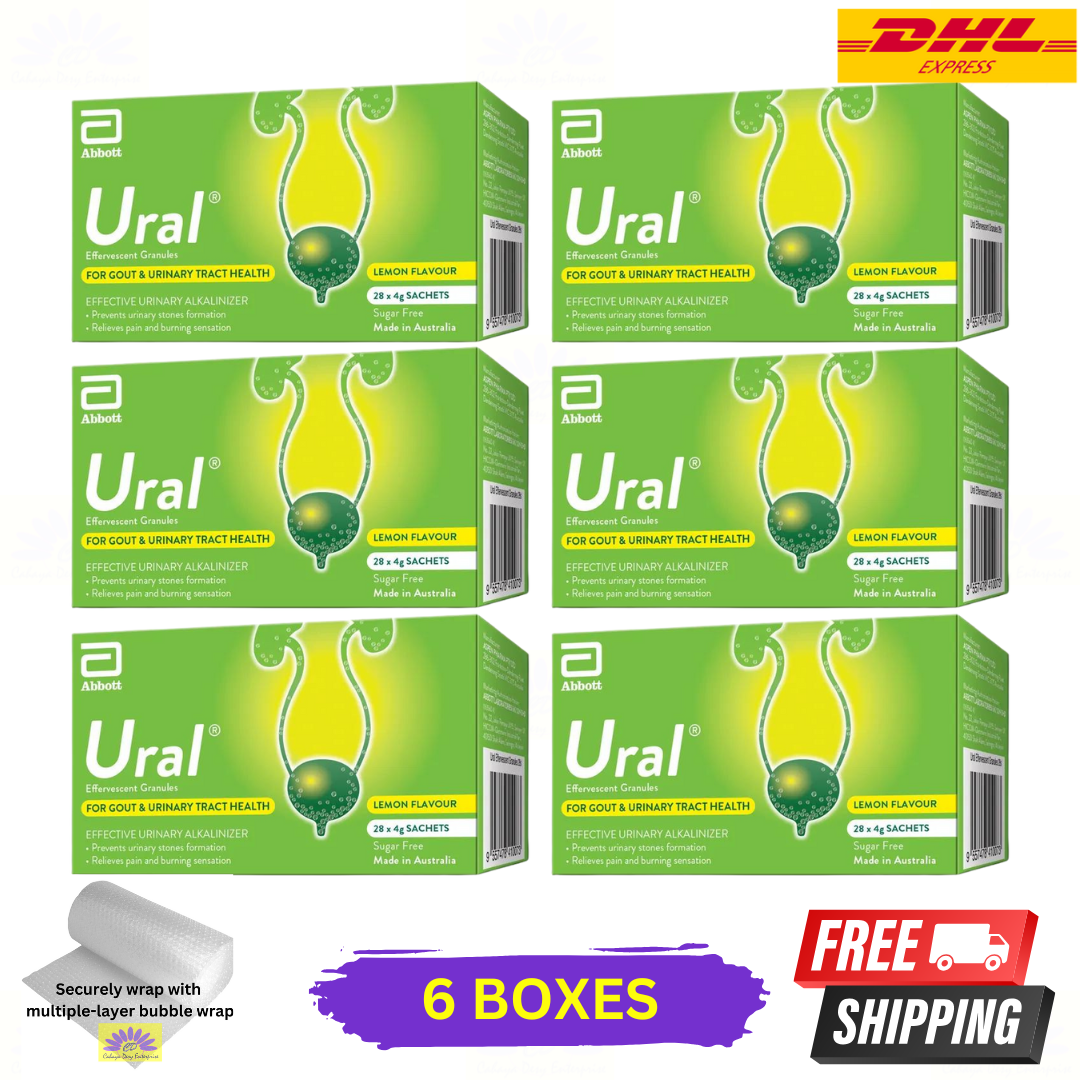6 X Abbott Ural Effervescent Granules 4g X 28's Pour Goutte & Urinaire ...